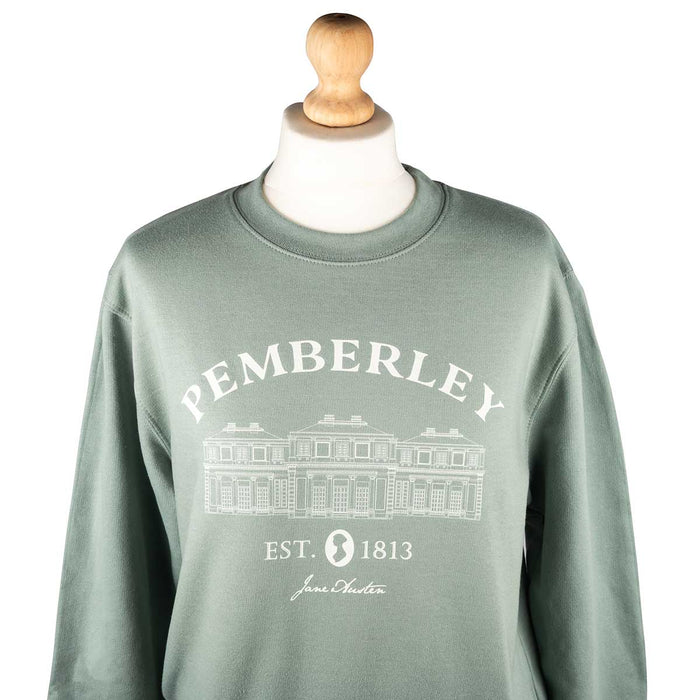 Jane Austen Pemberley Sweater in Green - Jane Austen Gifts