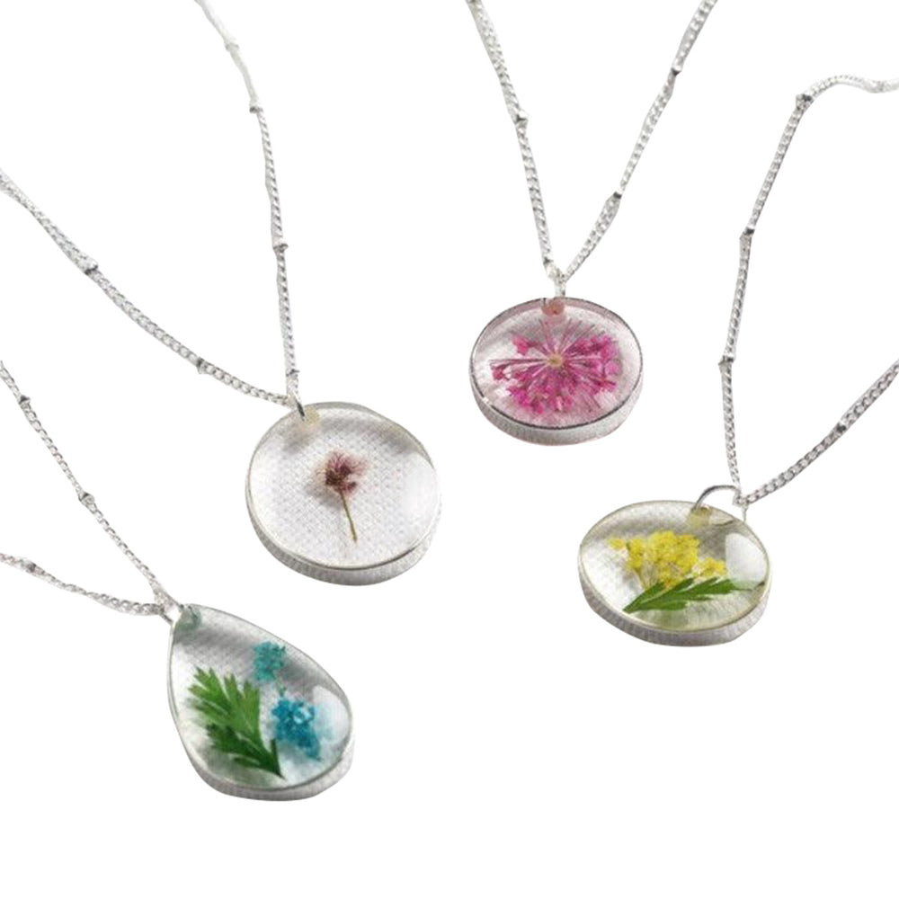Elegant Birth Flower Necklace in Silver - June - Jane Austen Gifts